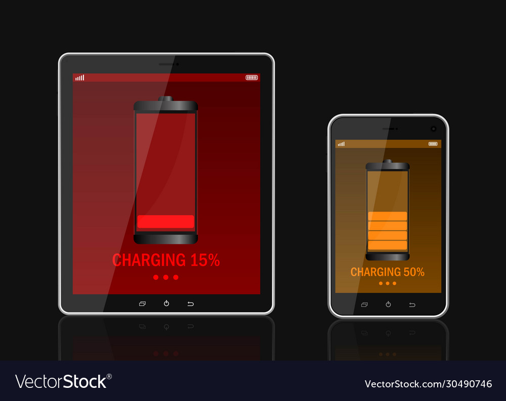 Digital device charging Royalty Free Vector Image