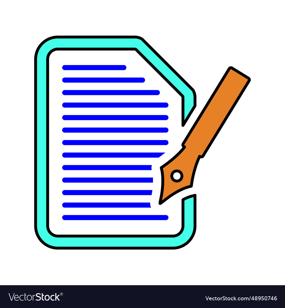 Dissertation document essay icon Royalty Free Vector Image