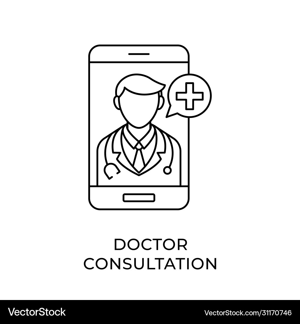 Doctor icon consultation Royalty Free Vector Image