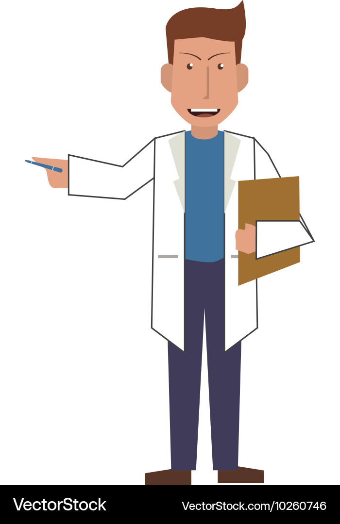 Doctor or medic with clipboard icon Royalty Free Vector