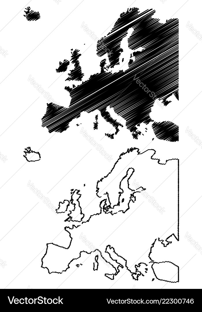 Map of europe Royalty Free Vector Image - VectorStock