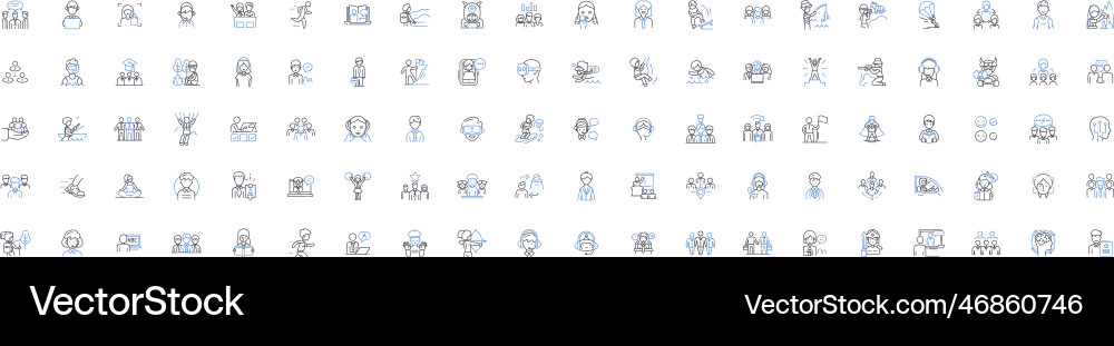 New generation line icons collection innovation Vector Image