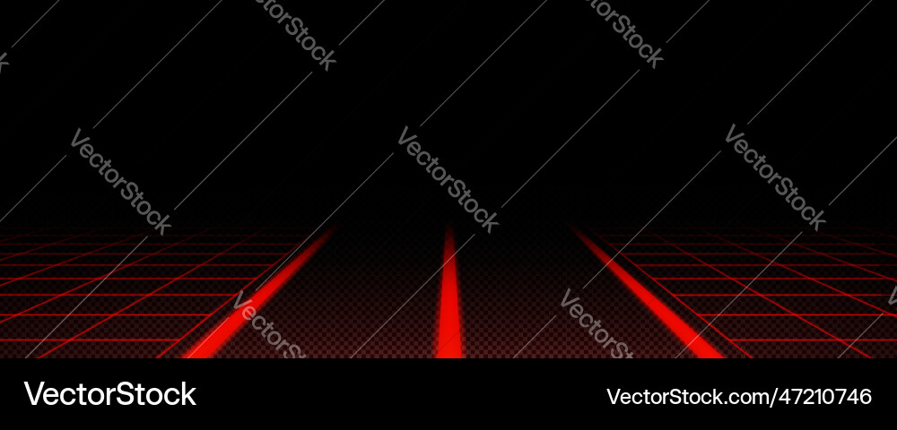 Red laser grid cyber newretrowave game background Vector Image