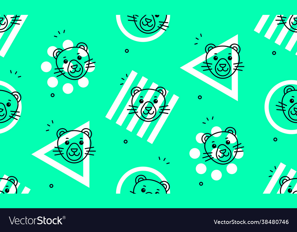 Seamless pattern with panthers Royalty Free Vector Image