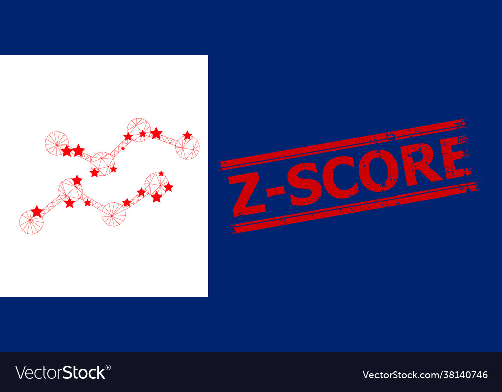 Z-score distress rubber imprint and charts Vector Image Z-score distress rubber imprint and charts Vector Image