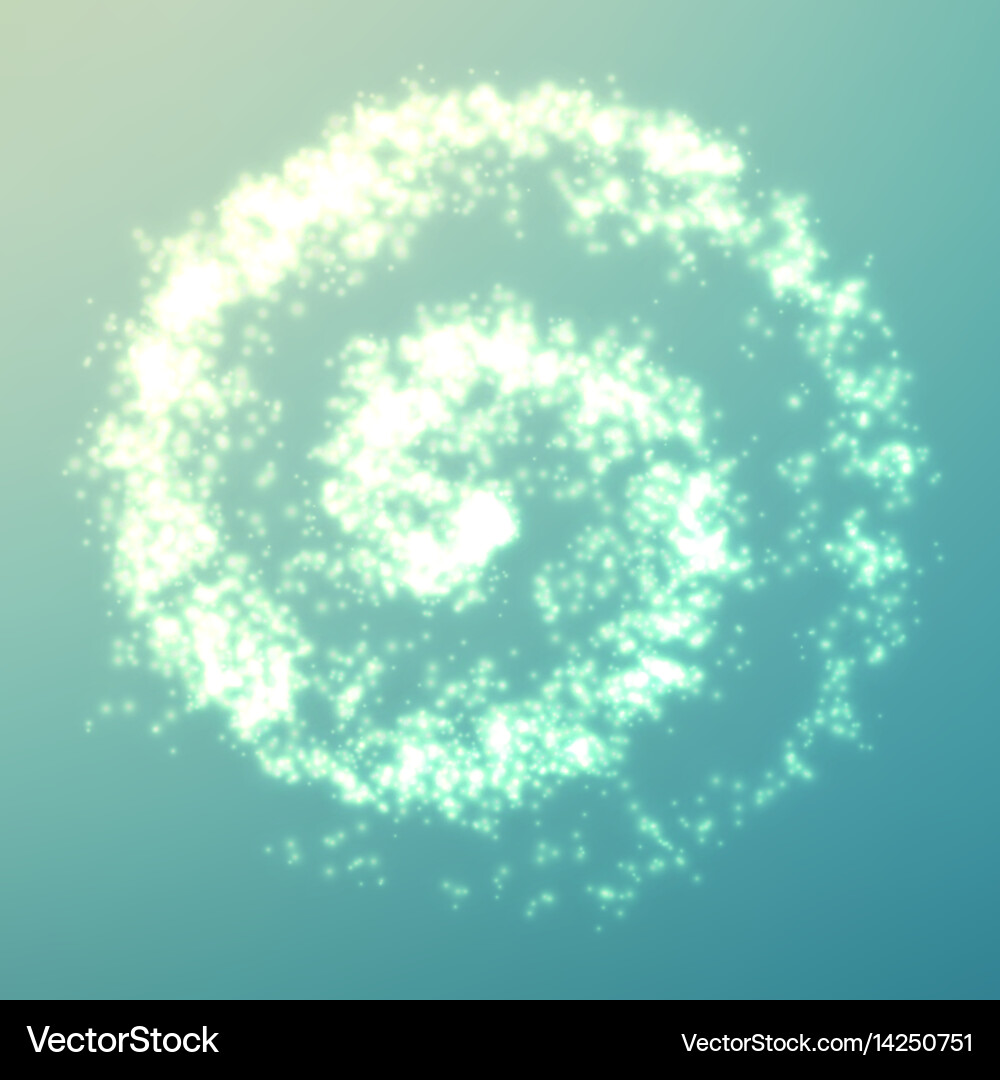 Abstract swirl of glowing particles Royalty Free Vector