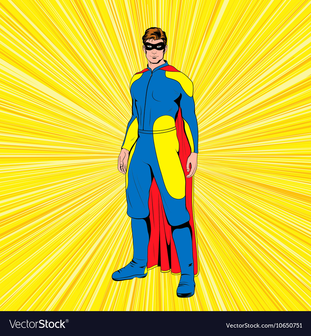 Comic superhero Royalty Free Vector Image - VectorStock