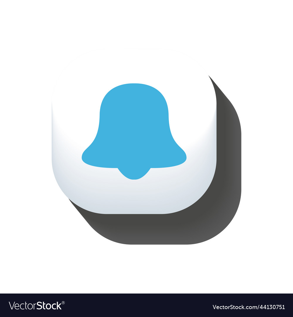 Flat bell button Royalty Free Vector Image - VectorStock