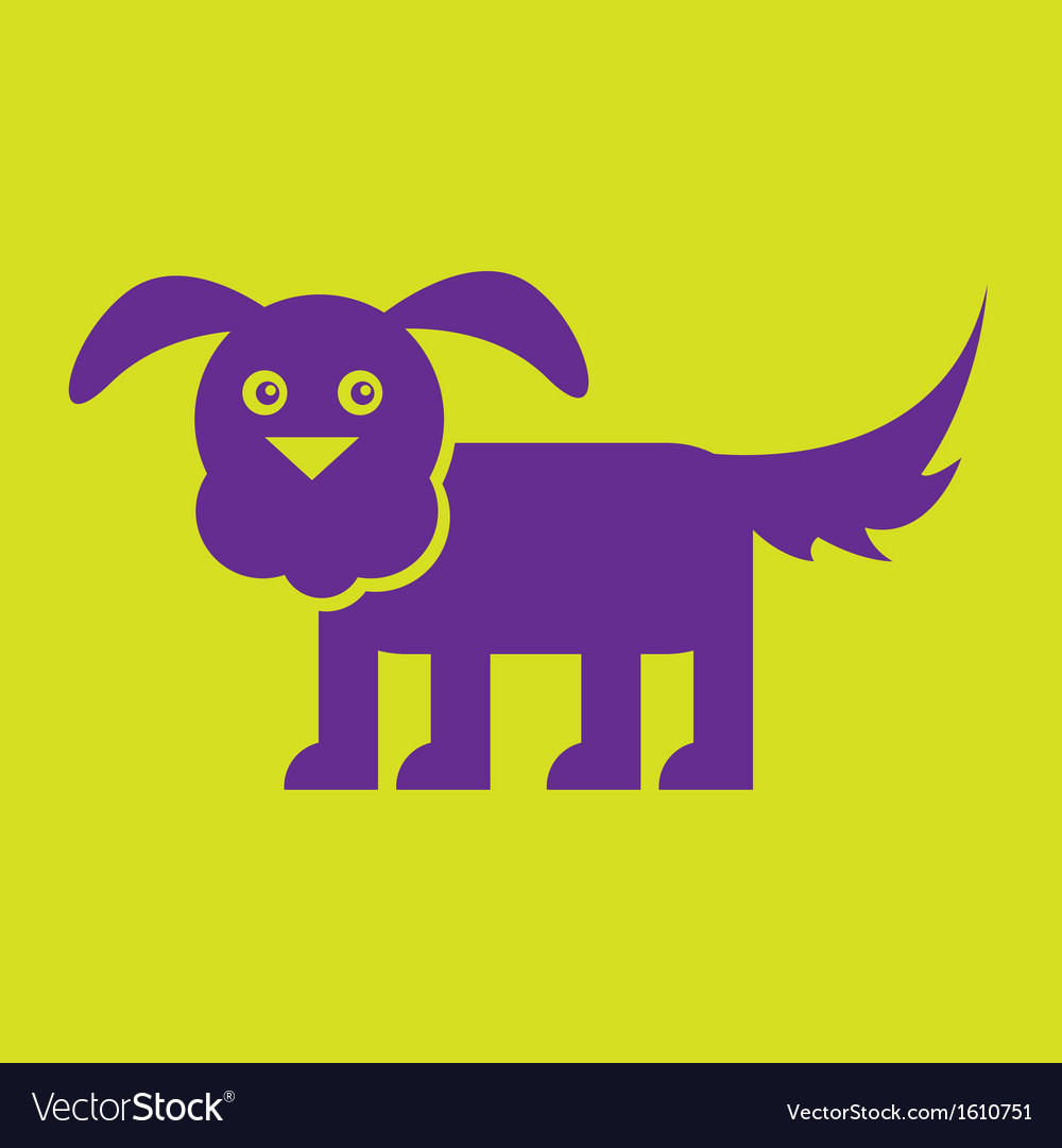 Flat Dog Royalty Free Vector Image - VectorStock