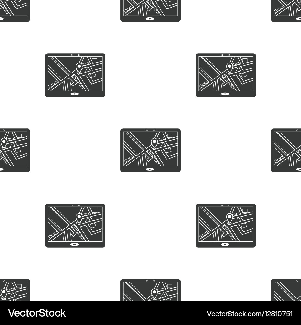 Gps icon in black style isolated on white Vector Image