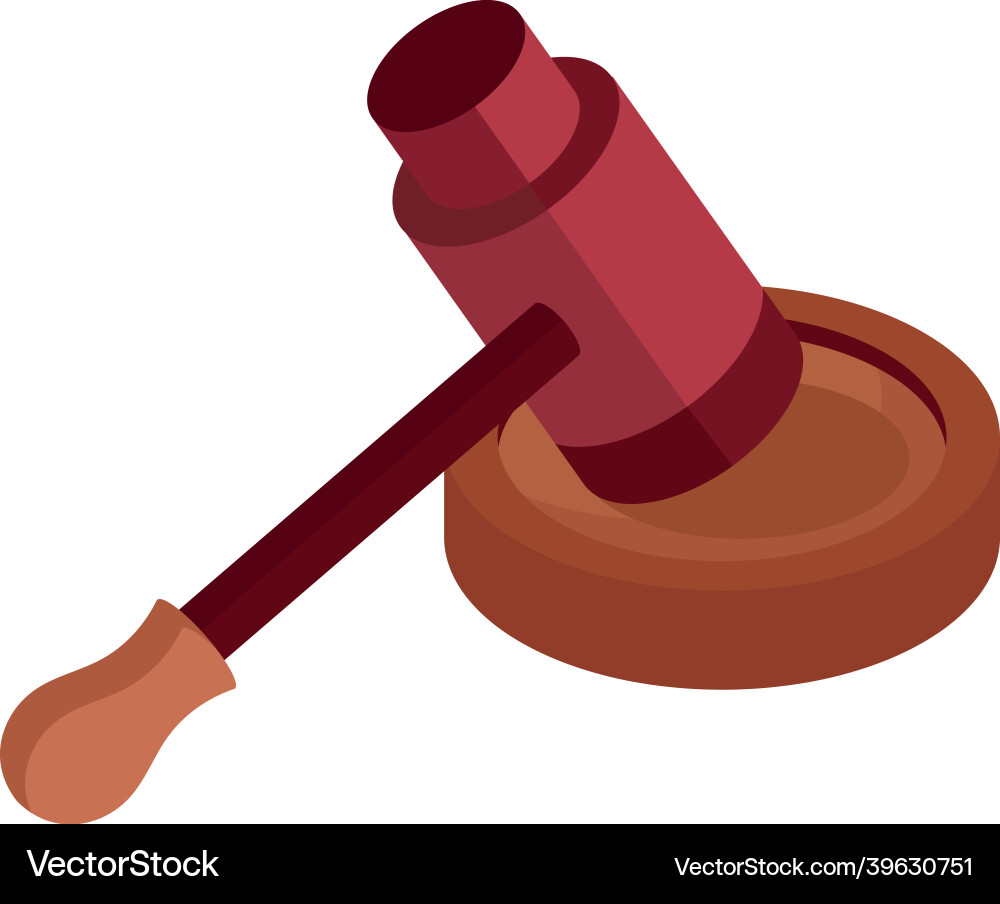 Law judge gavel Royalty Free Vector Image - VectorStock