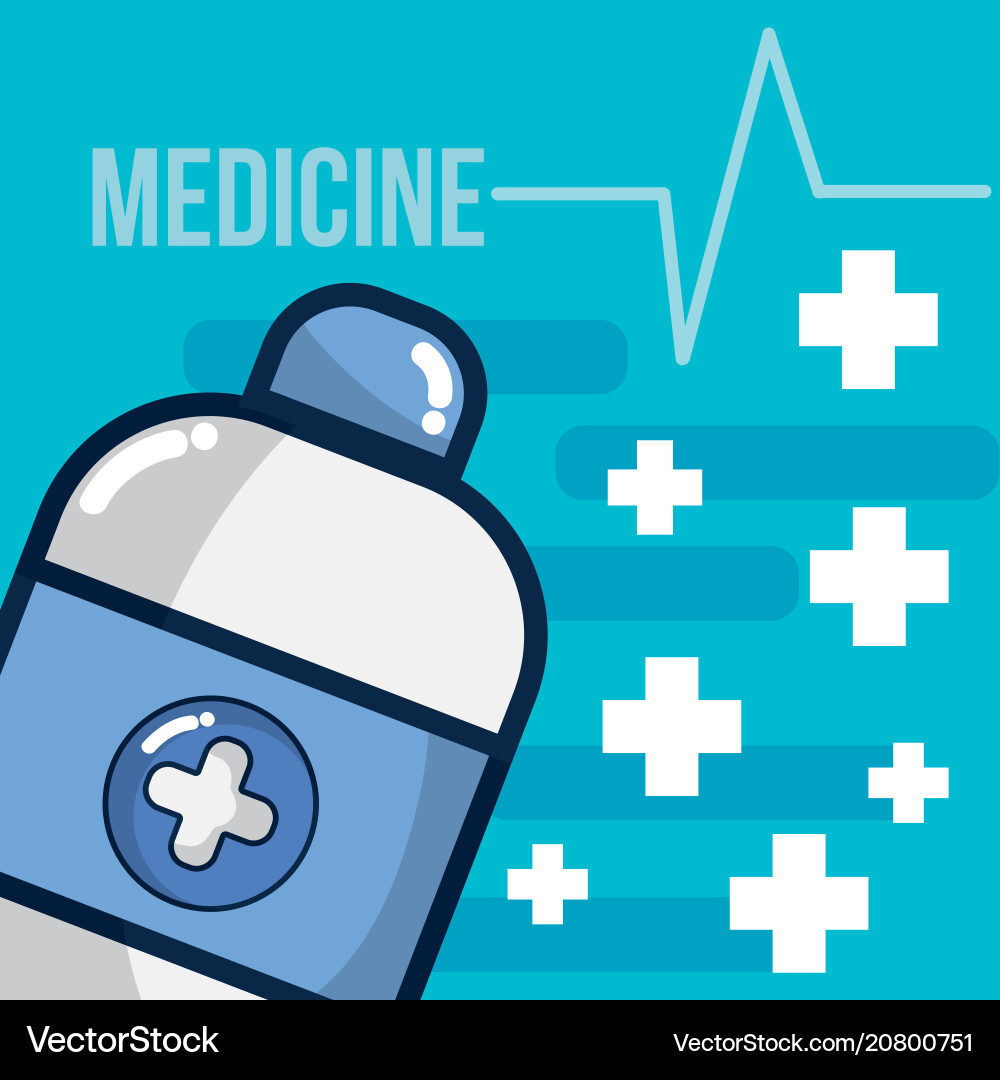 Medicine equipment cartoons Royalty Free Vector Image