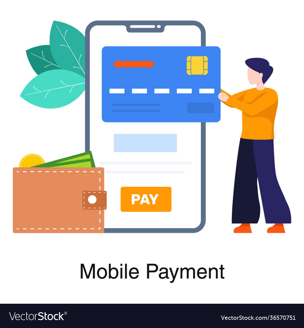 Mobile payment Royalty Free Vector Image - VectorStock