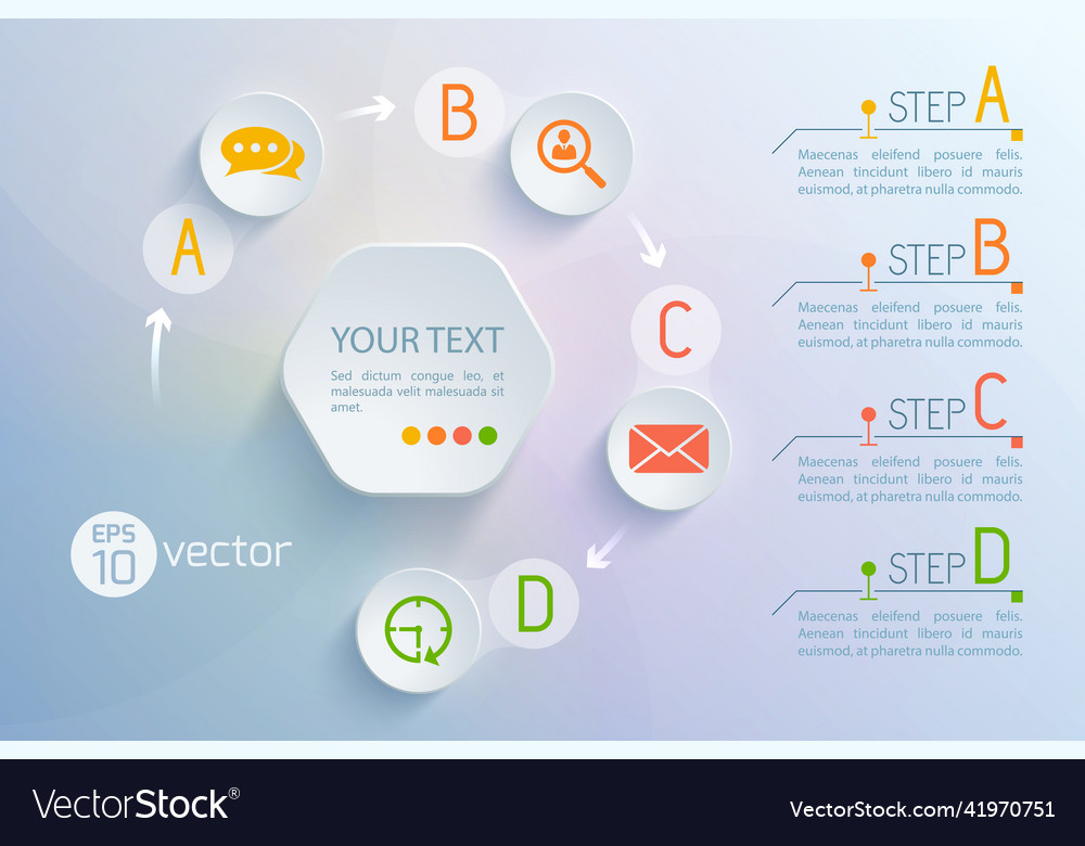 Modern communication steps concept Royalty Free Vector Image