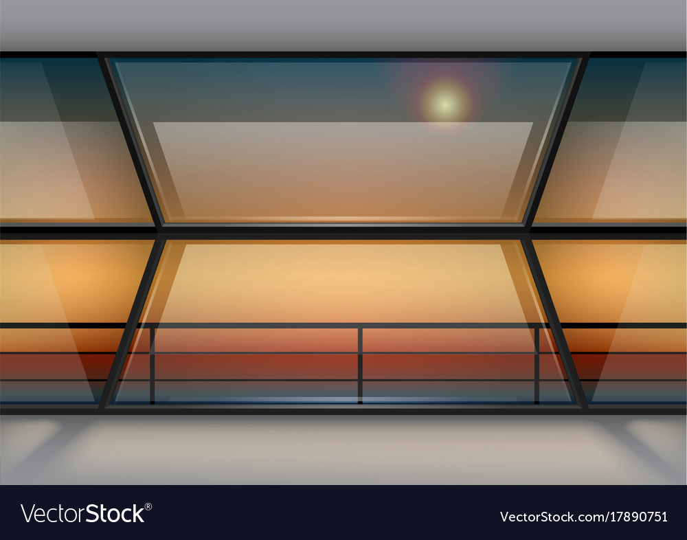 Modern panoramic window Royalty Free Vector Image