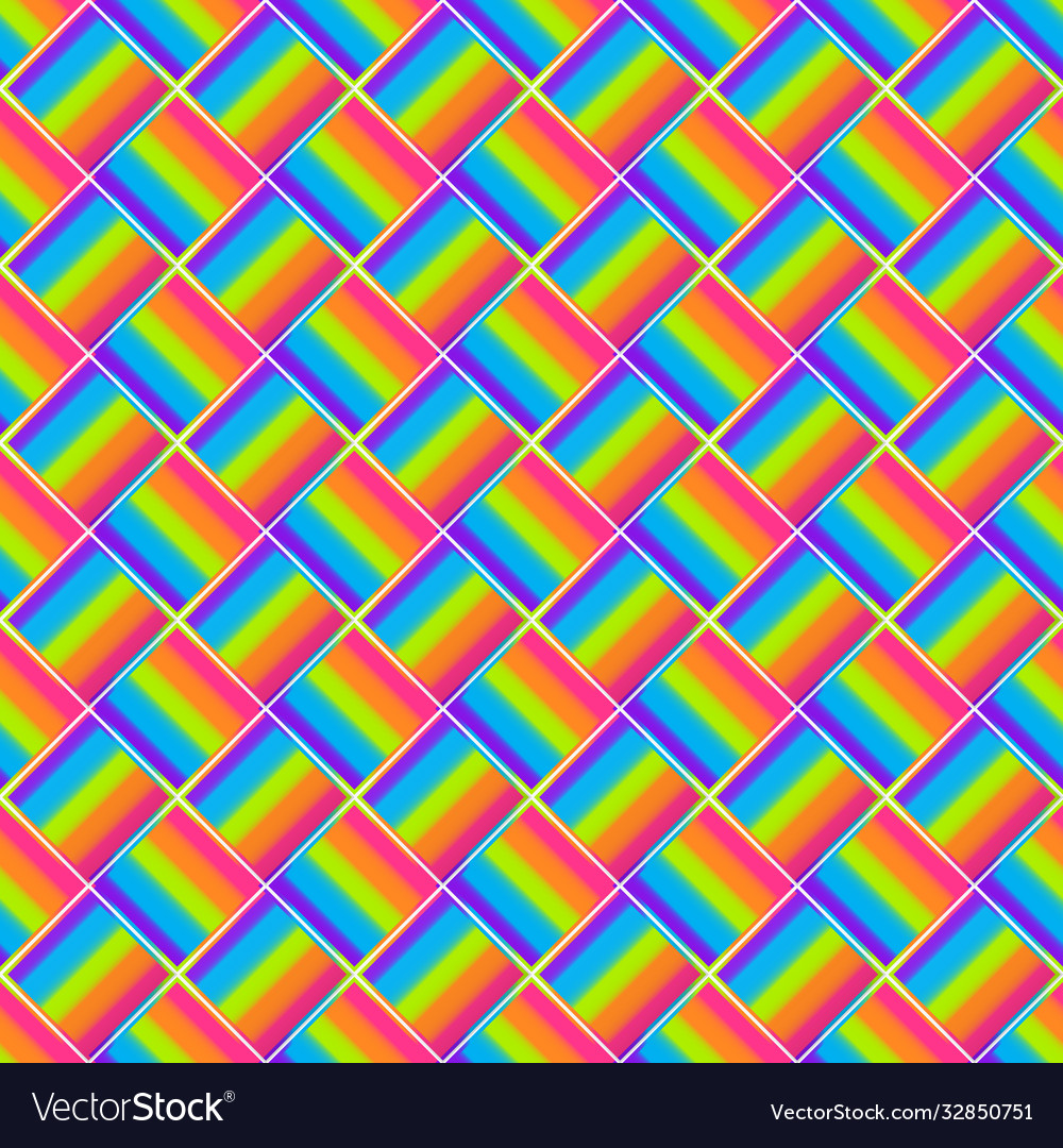 Rainbow mosaic seamless pattern Royalty Free Vector Image