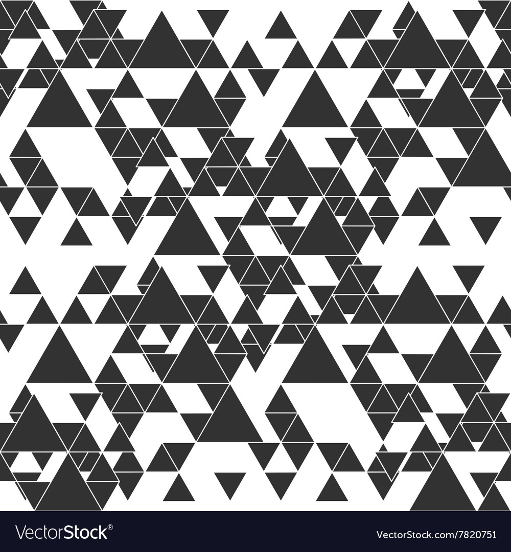 Triangular seamless pattern abstract black Vector Image
