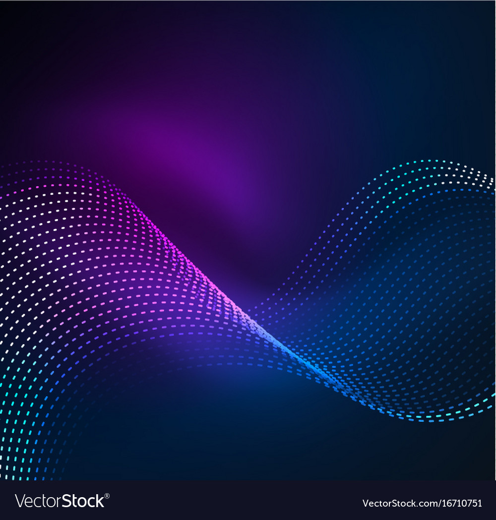 Wave particles background Royalty Free Vector Image
