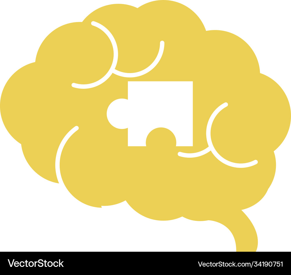 World down syndrome day human brain with puzzle Vector Image