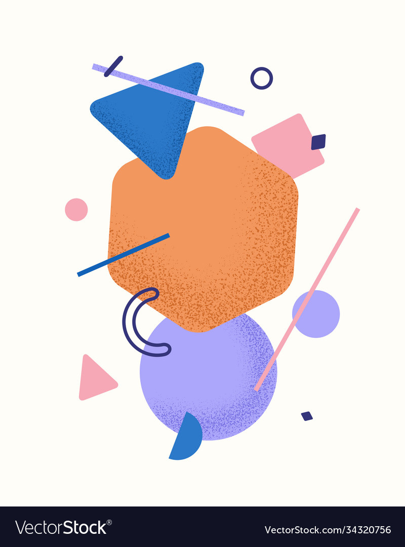 Abstract composition geometric elements Royalty Free Vector