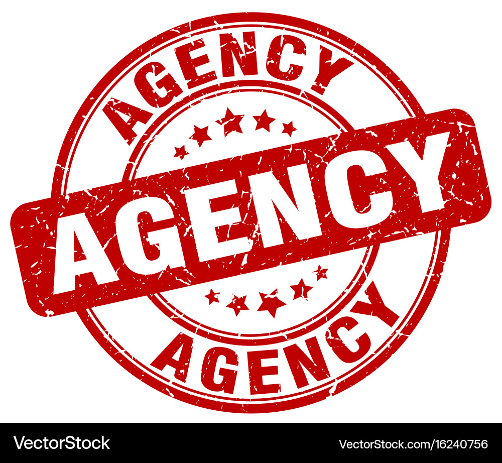 Agency red grunge stamp Royalty Free Vector Image