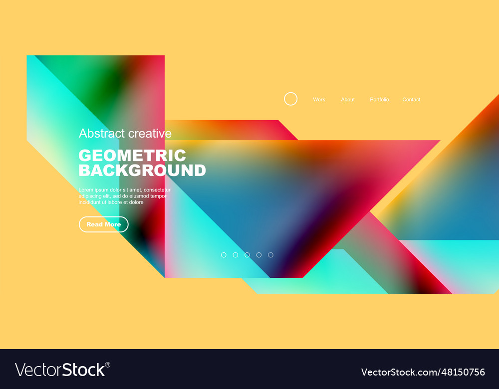 Fluid gradient geometric triangles abstract Vector Image