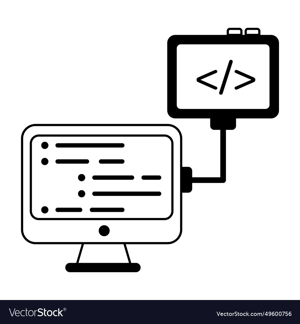 Frontend Programming Royalty Free Vector Image