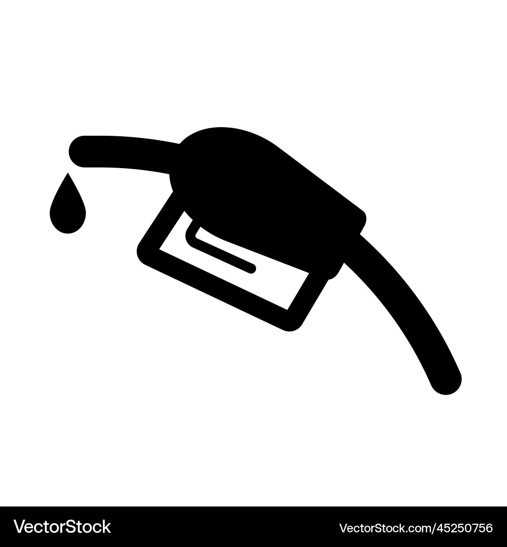 Gasoline refueling nozzle or petrol icon Vector Image