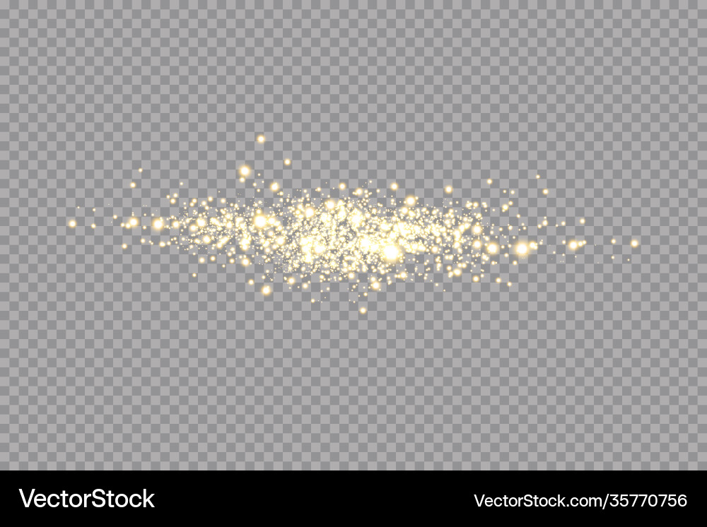 Glow isolated gold transparent effect lens flare Vector Image