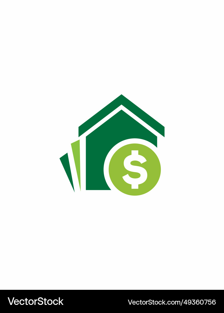 Home and money logo design Royalty Free Vector Image
