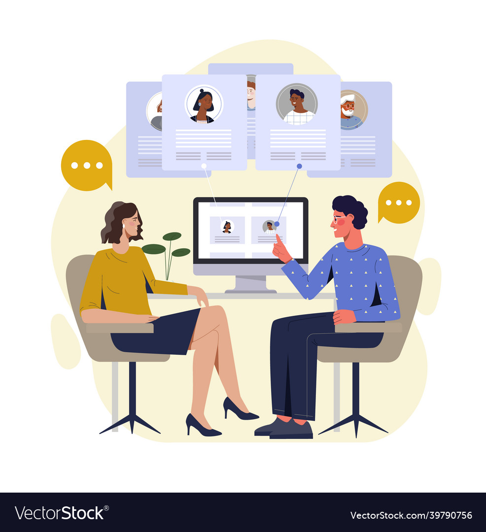 Hr process concept Royalty Free Vector Image - VectorStock