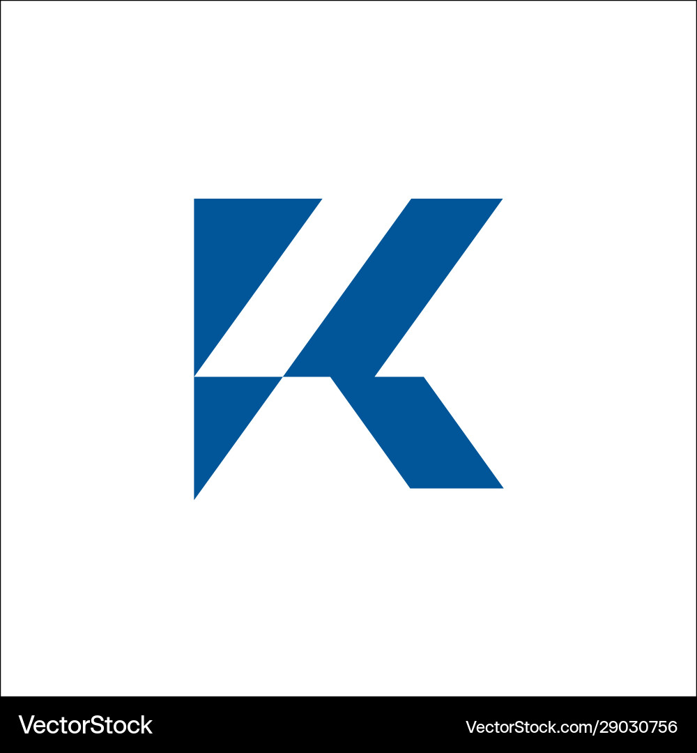 K logo initials letter sign and symbol Royalty Free Vector