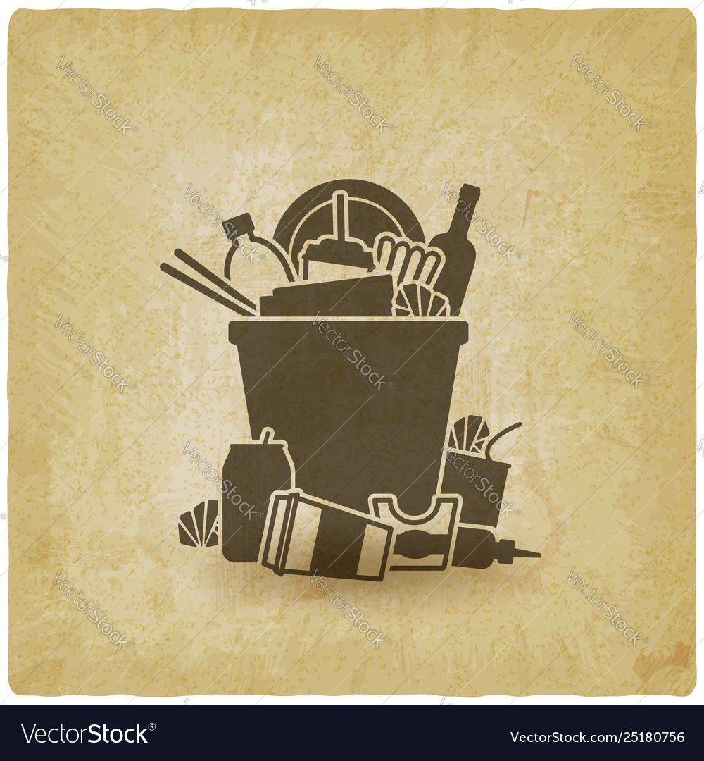 Trash bin overflowing garbage Royalty Free Vector Image Trash bin overflowing garbage Royalty Free Vector Image