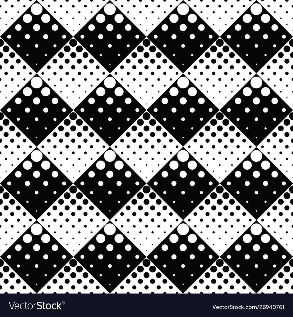 Abstract monochrome geometrical seamless dot Vector Image