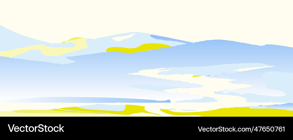 Abstract mountain landscape in pastel colors Vector Image