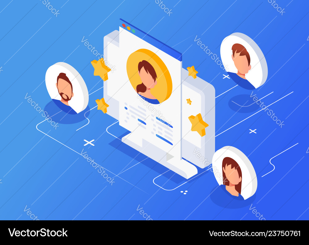Business hiring and recruiting concept Royalty Free Vector