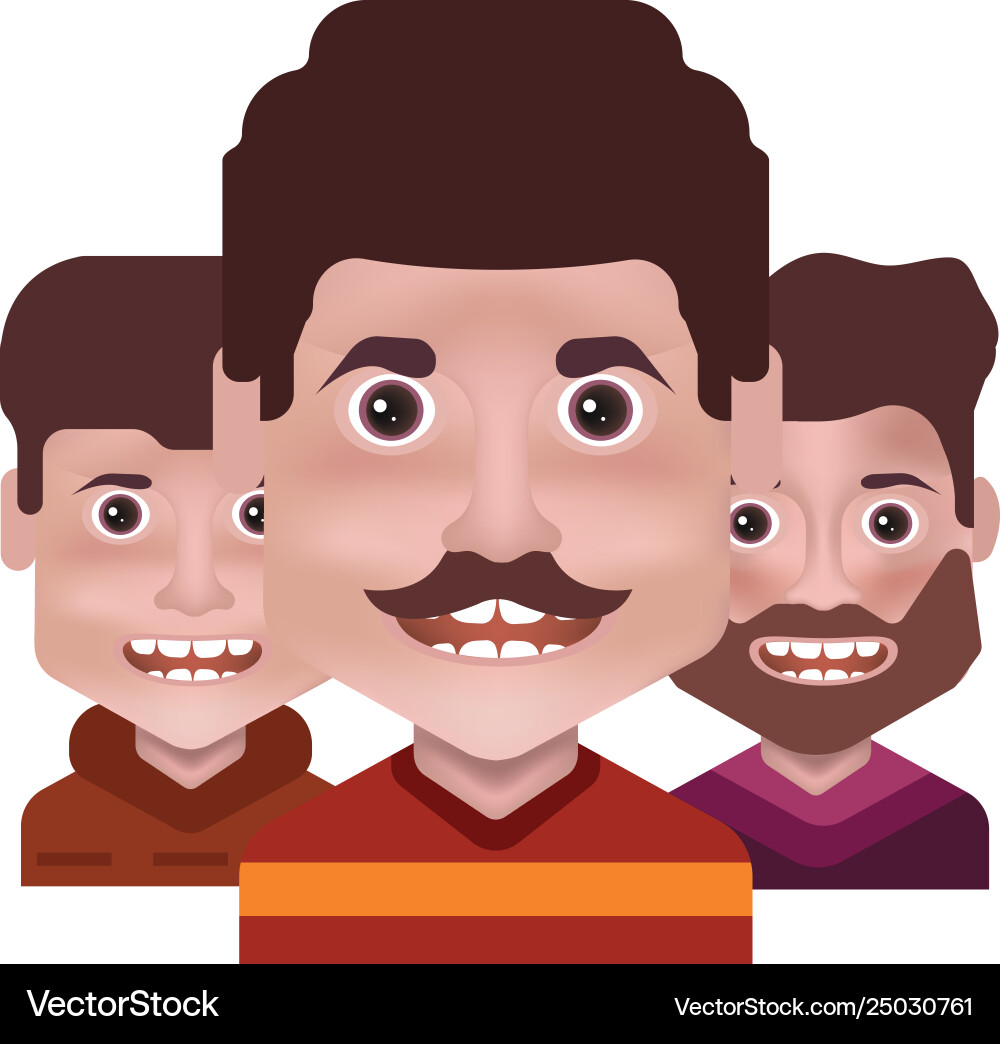 Cartoon avatar face 03 Royalty Free Vector Image
