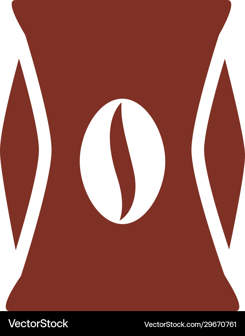 Coffee sack product silhouette style icon Vector Image