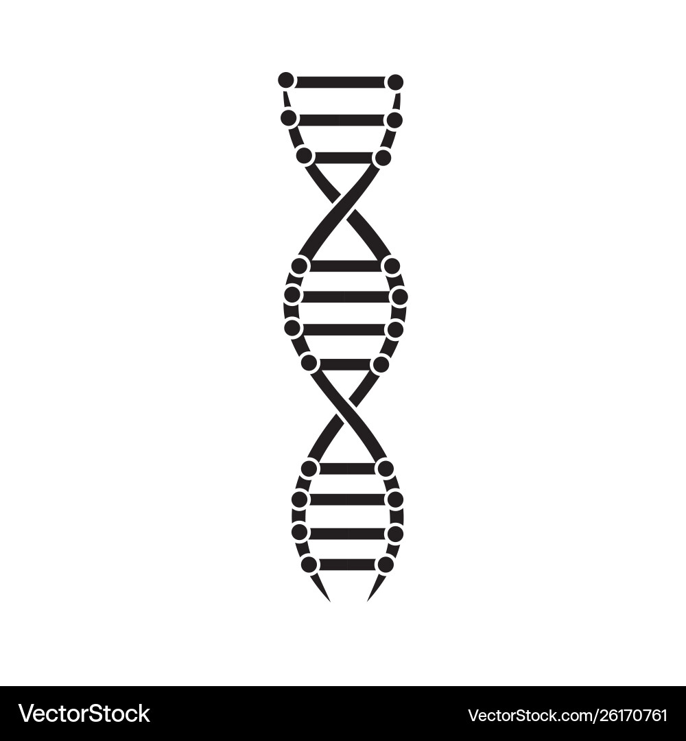 Dna spiral icon design for biology science and Vector Image