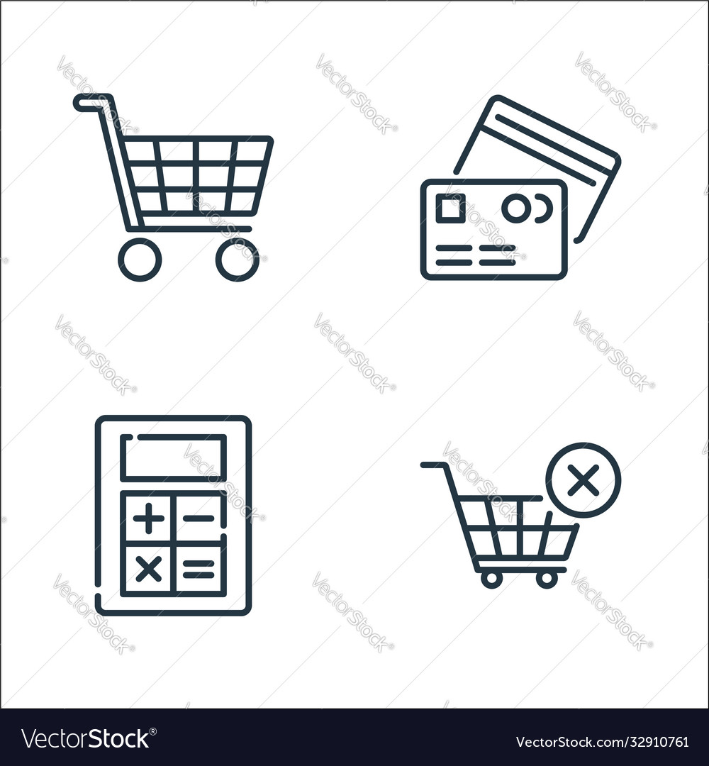 Ecommerce line icons linear set quality line set Vector Image