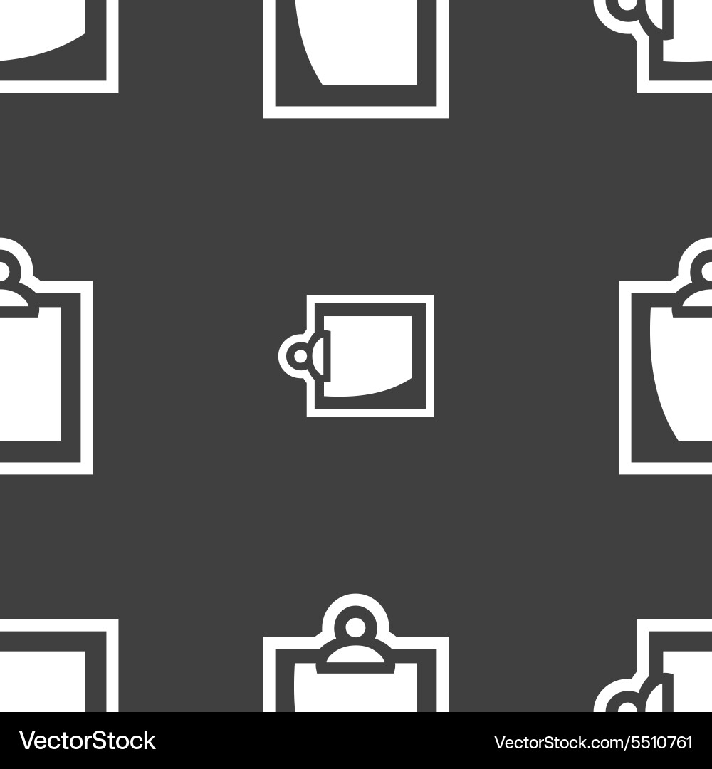 Sheet of paper icon sign seamless pattern Vector Image