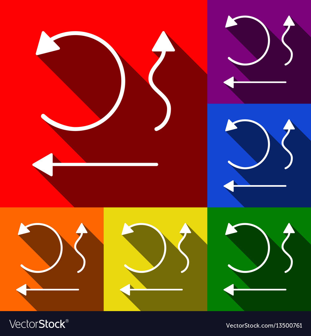 Simple set to interface arrows Royalty Free Vector Image