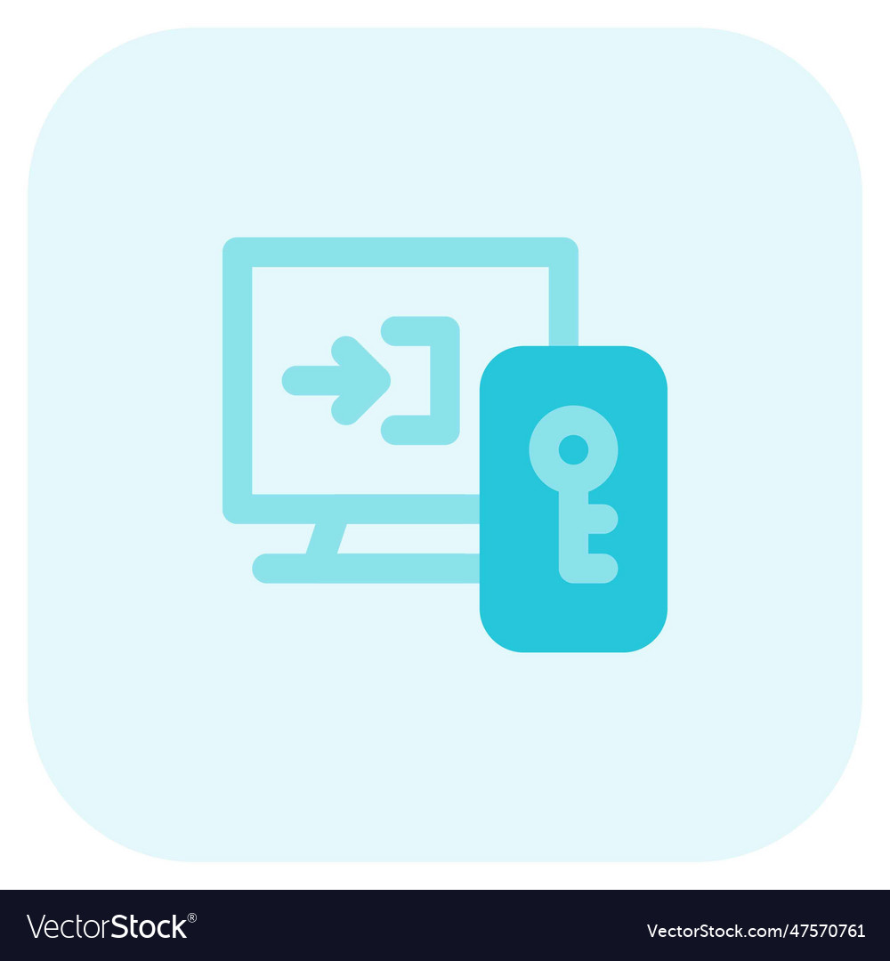 Two factor authentication for system security Vector Image