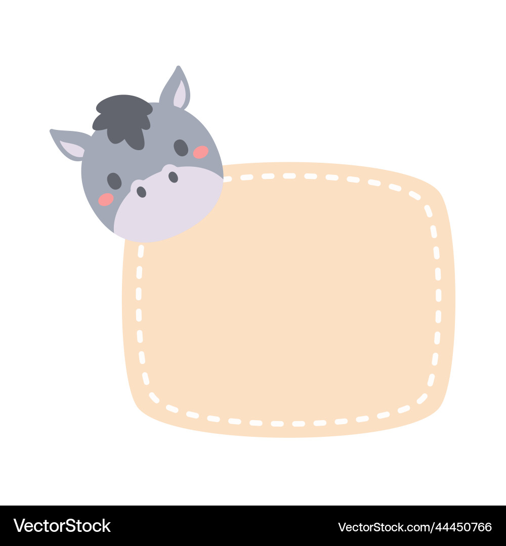 Cute wild animal cartoon text frame Royalty Free Vector
