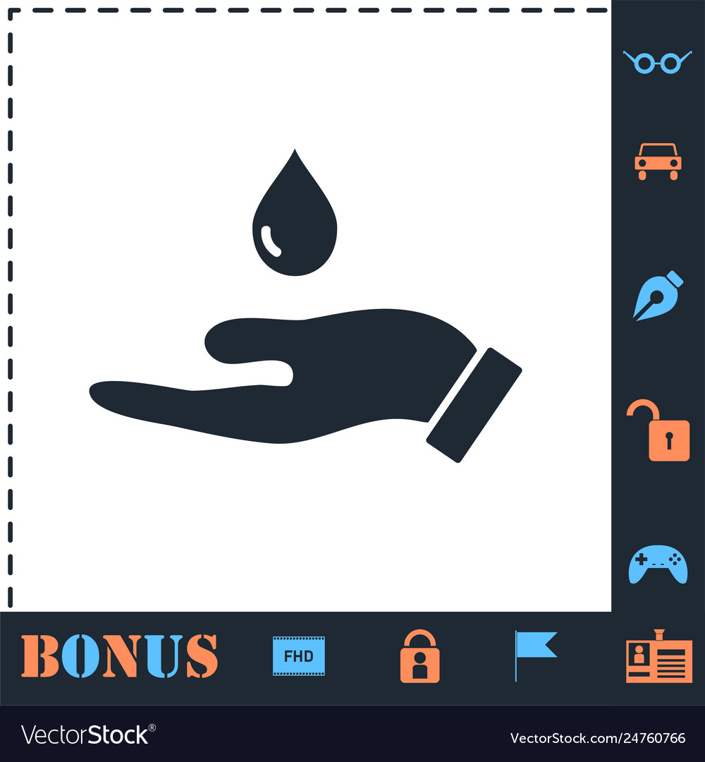 Drop icon flat Royalty Free Vector Image - VectorStock