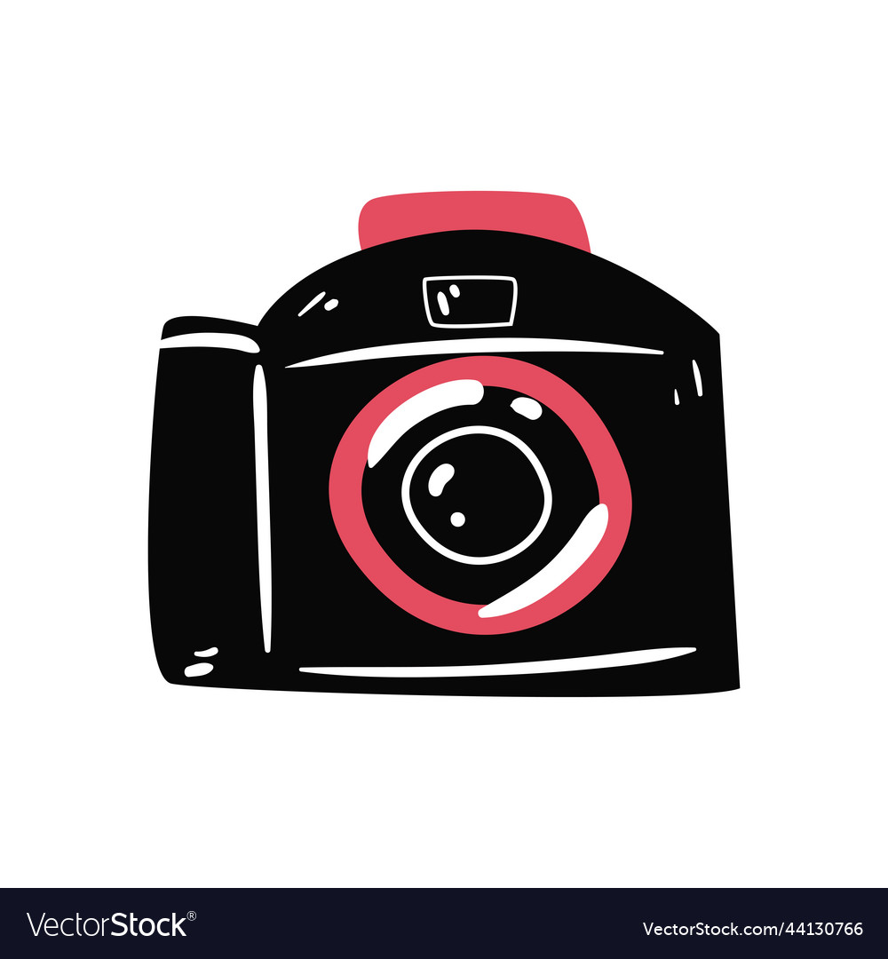 Flat camera design Royalty Free Vector Image - VectorStock
