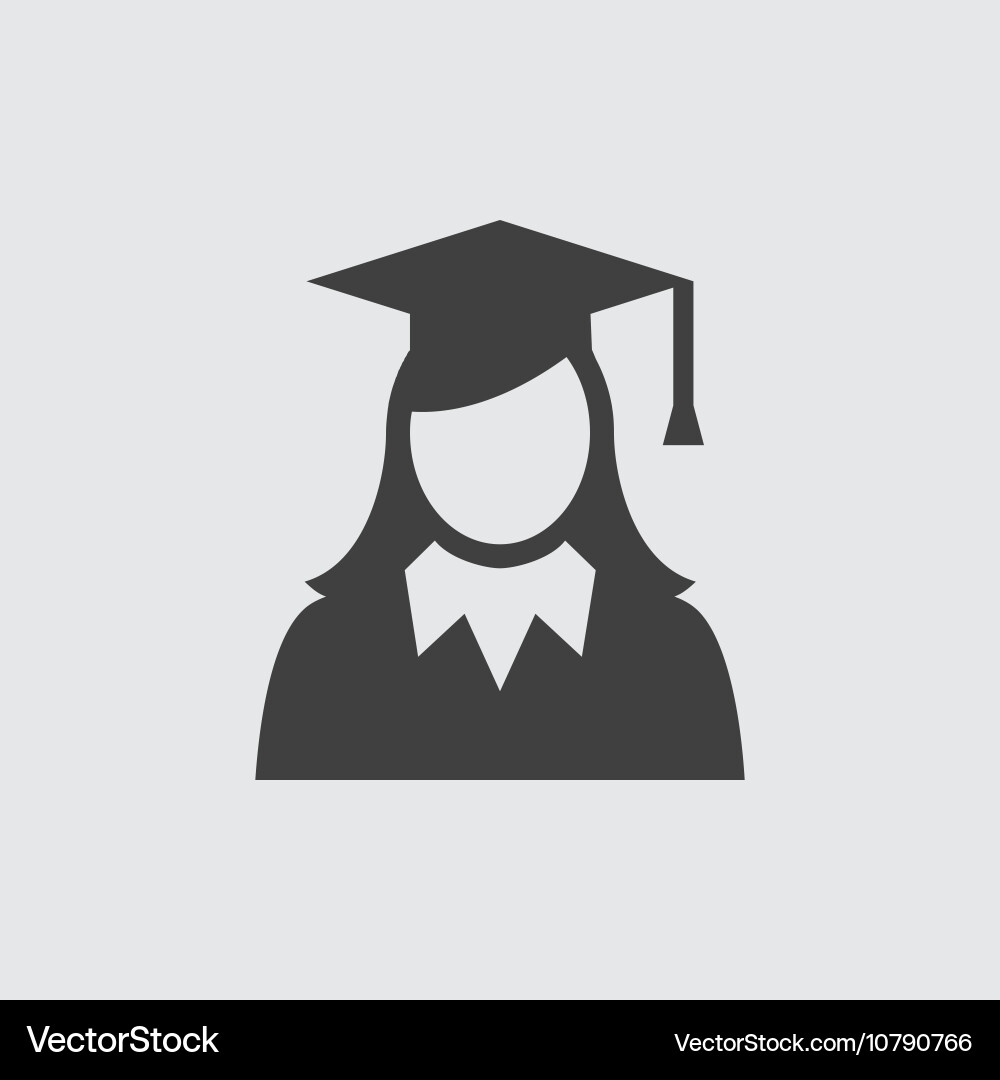 Graduate woman icon Royalty Free Vector Image - VectorStock