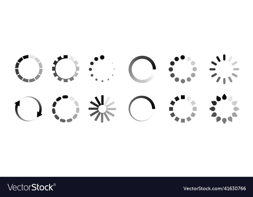 Load buffer icon circle preloader symbol Vector Image