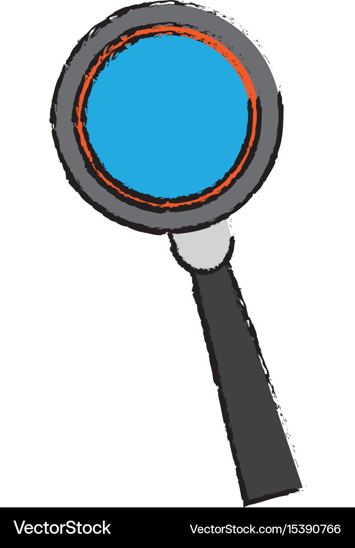 Magnifying glass analysis business element icon Vector Image