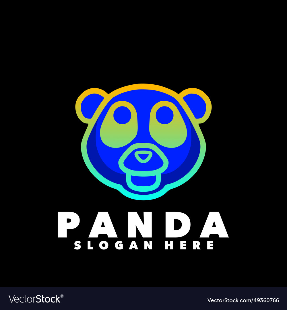 Panda gradient logo Royalty Free Vector Image - VectorStock